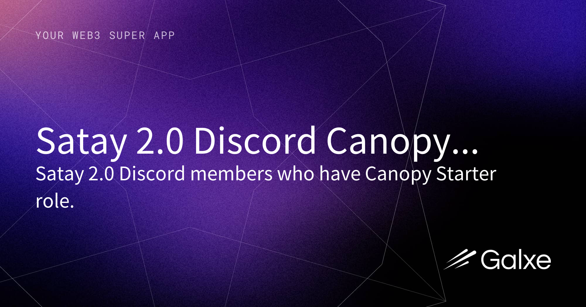 Canopy Discord Canopy Starter Credential | Galxe