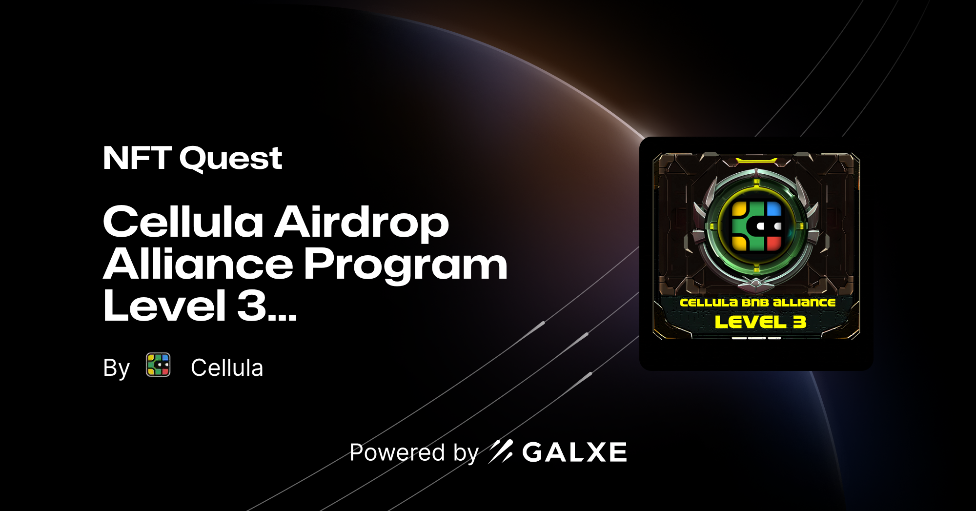 Cellula Airdrop Alliance Program Level 3 by Cellula | Galxe Quest
