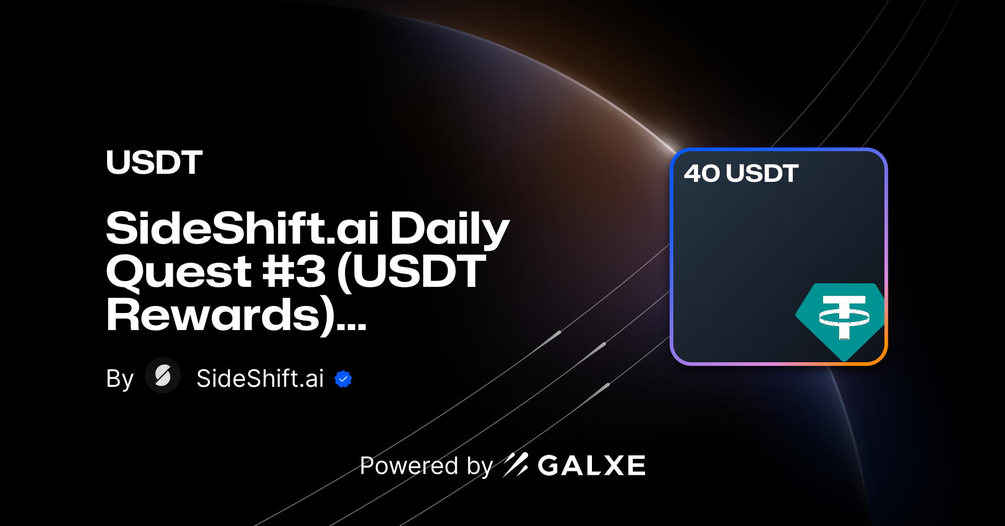 SideShift.ai Daily Quest #3 (USDT Rewards) by SideShift.ai | Galxe Quest