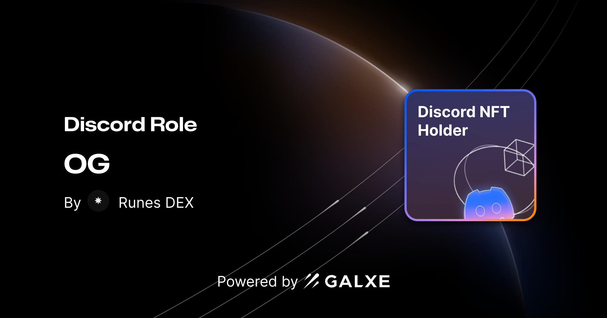 Claim OG Discord Role from Runes DEX on Galxe