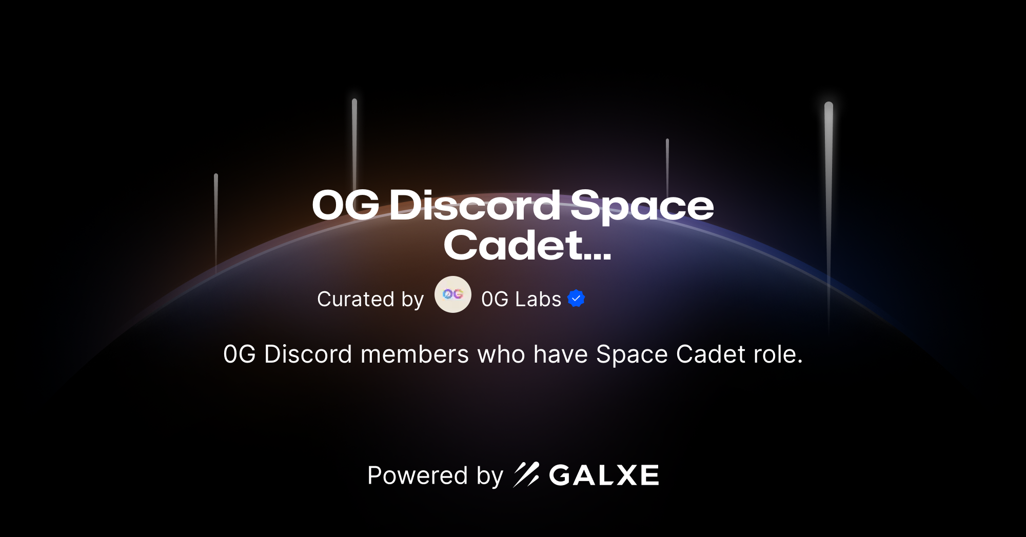 0G Discord Space Cadet Credential | Galxe