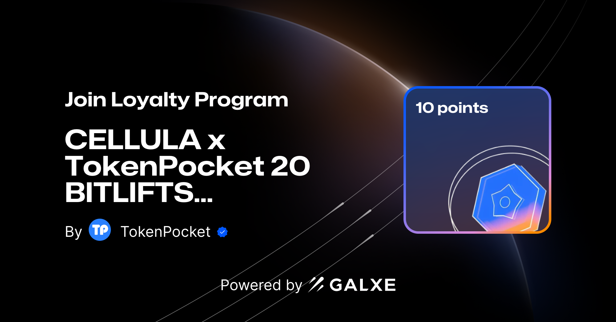 CELLULA x TokenPocket 20 BITLIFTS Giveaway by TokenPocket | Galxe Quest