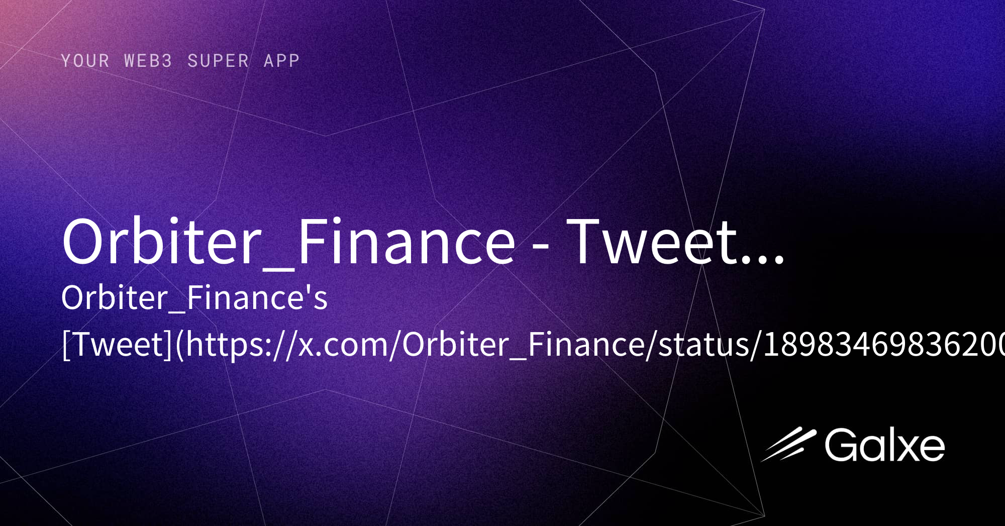 Orbiter_Finance - Tweet Retweeters - Tweet 1898346983620018210 ...