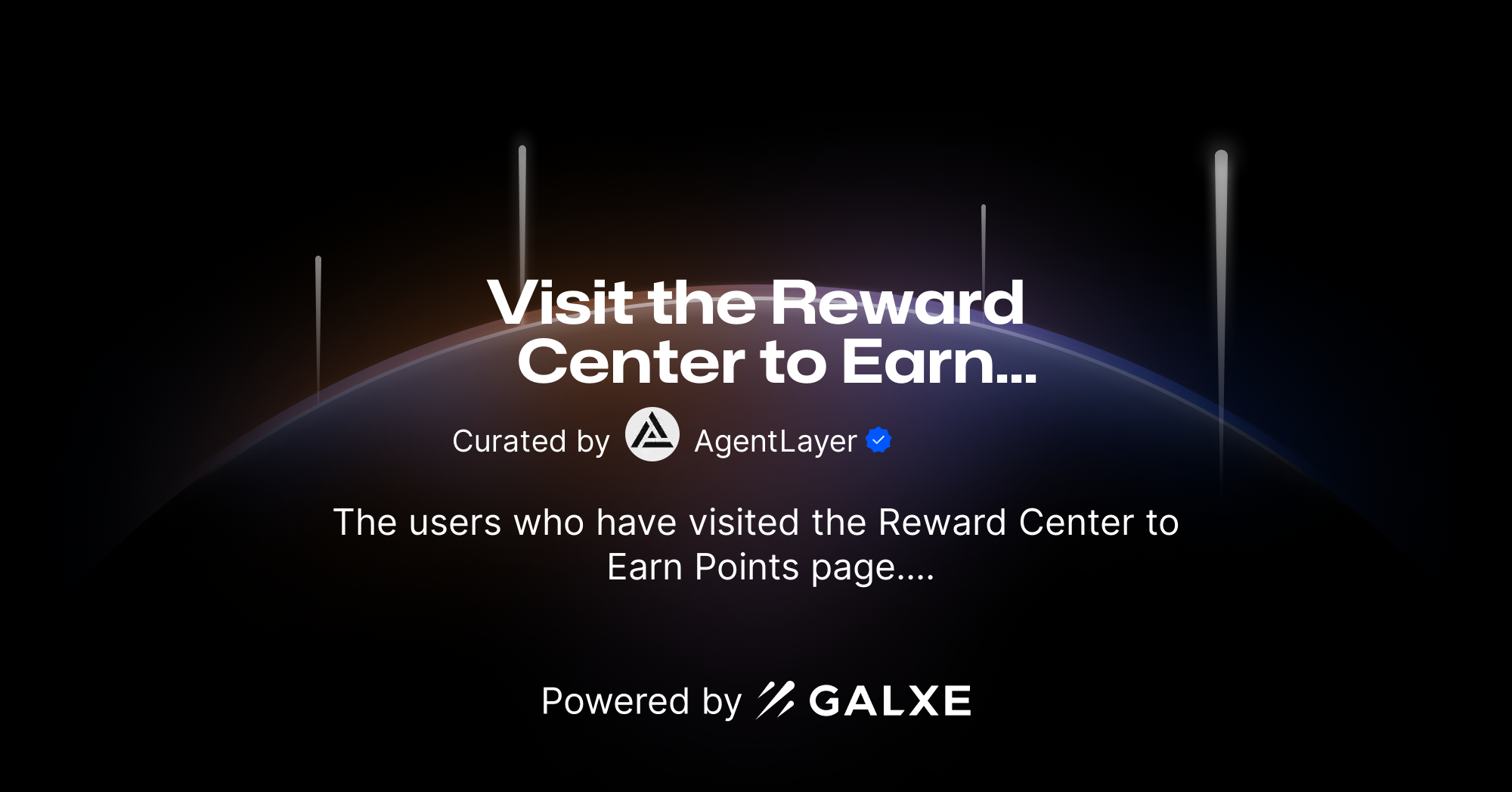 Visit the Reward Center to Earn Points Credential | Galxe
