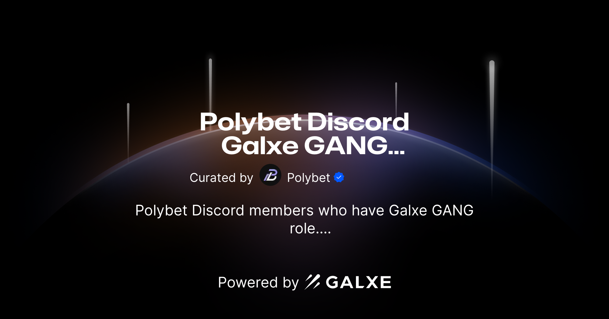 Polybet Discord Galxe GANG Credential | Galxe