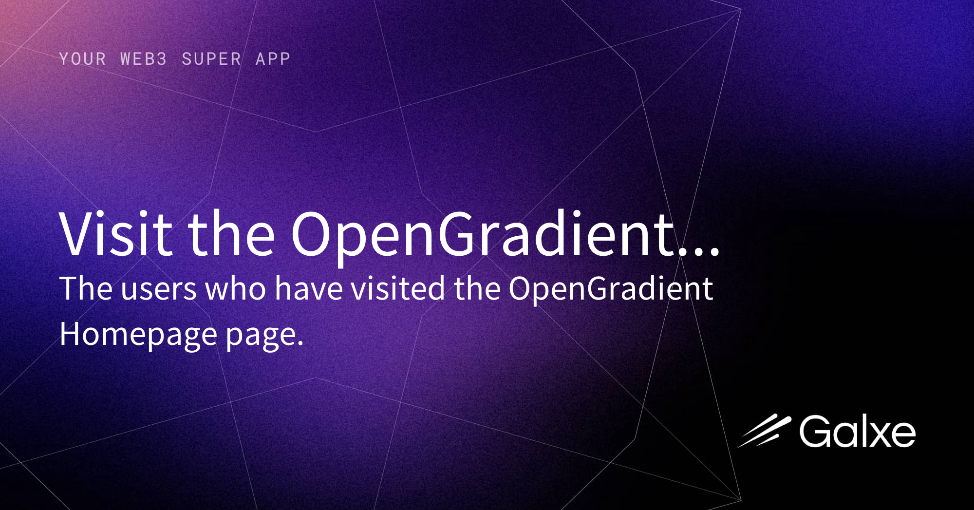 Visit the OpenGradient Homepage Credential | Galxe
