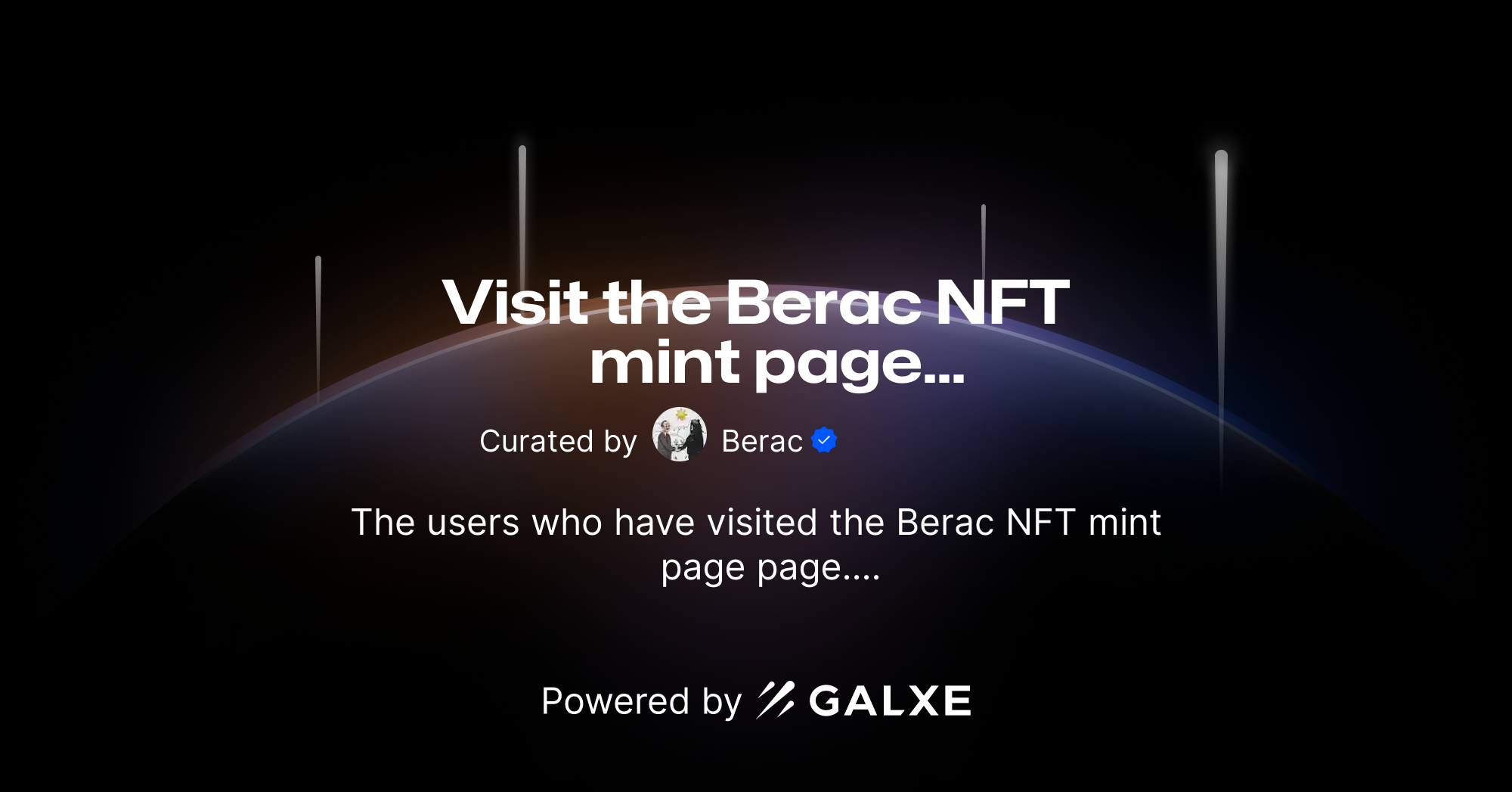 Visit the Berac NFT mint page Credential | Galxe