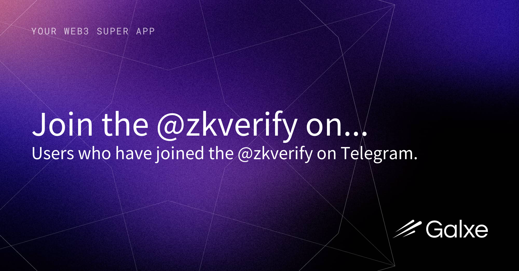 Join the @zkverify on Telegram Credential | Galxe