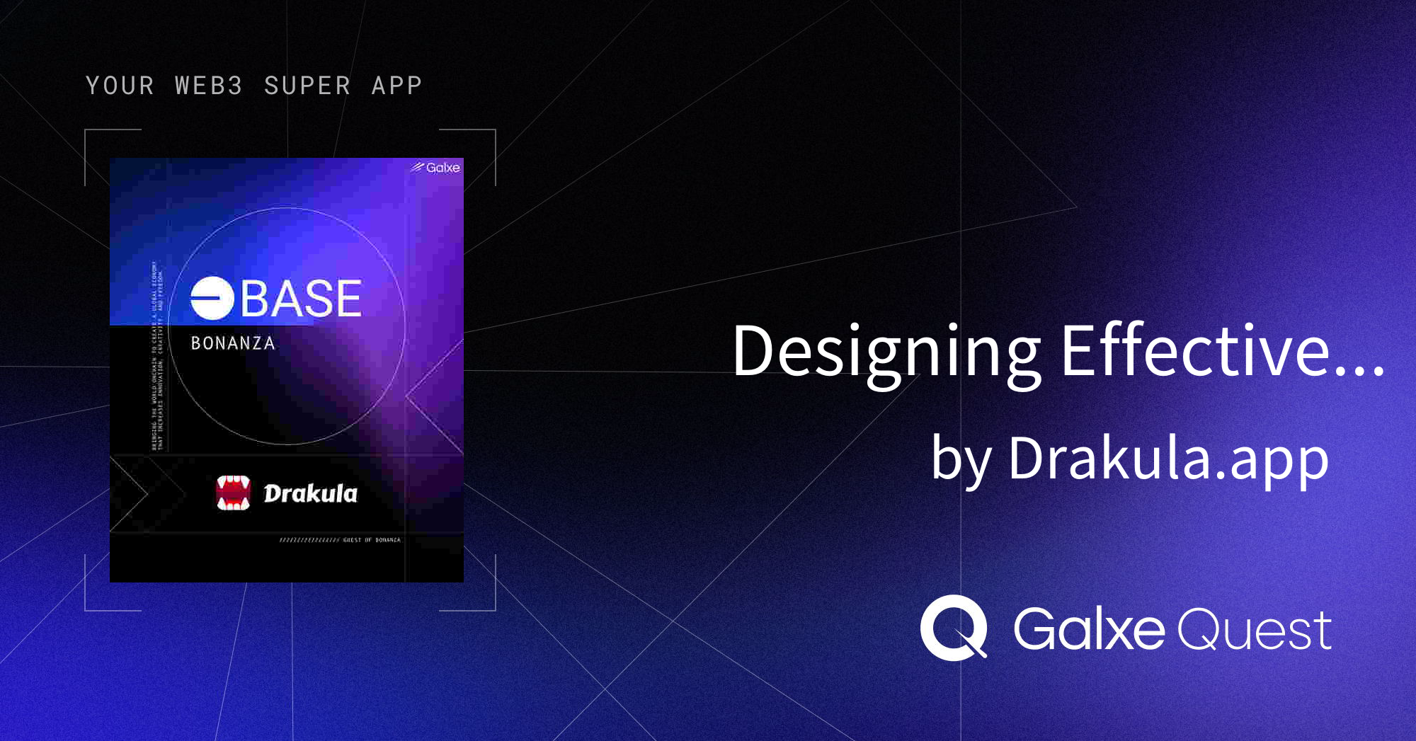 Designing Effective Airdrops by Lucas from Pods | @levy on Drakula.app by Drakula.app | Galxe Quest