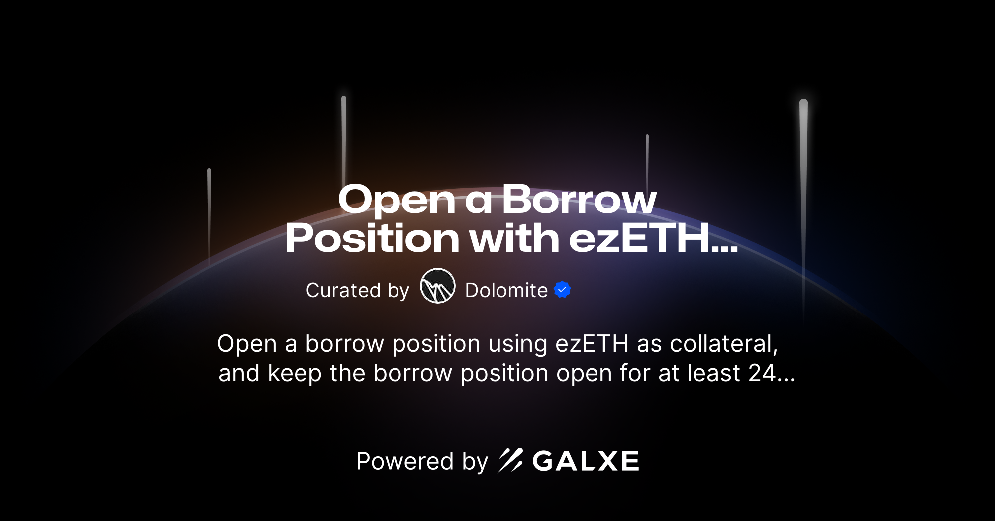 Open a Borrow Position with ezETH Credential | Galxe