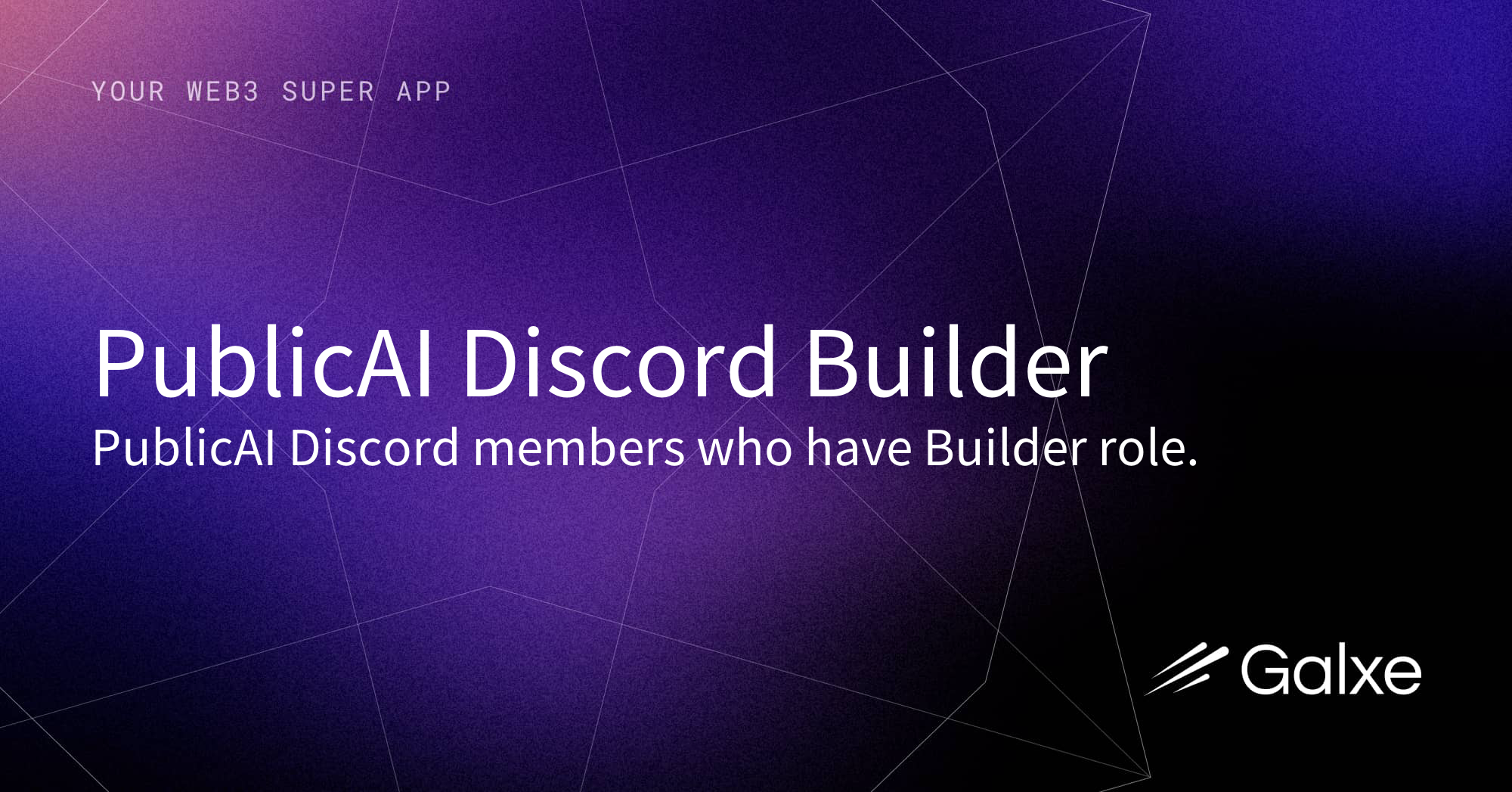 PublicAI Discord Builder Credential | Galxe