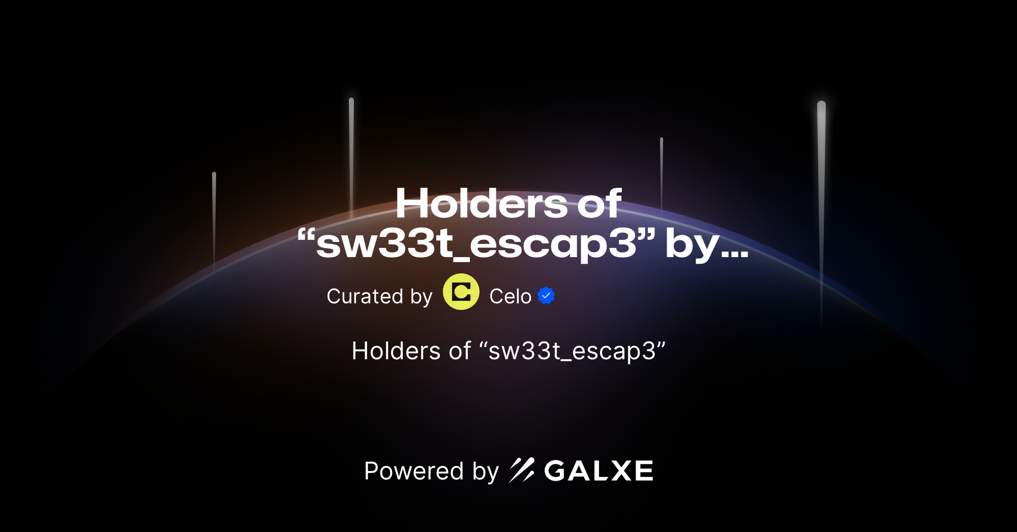 Holders of “sw33t_escap3” by Abieyuwa Credential | Galxe