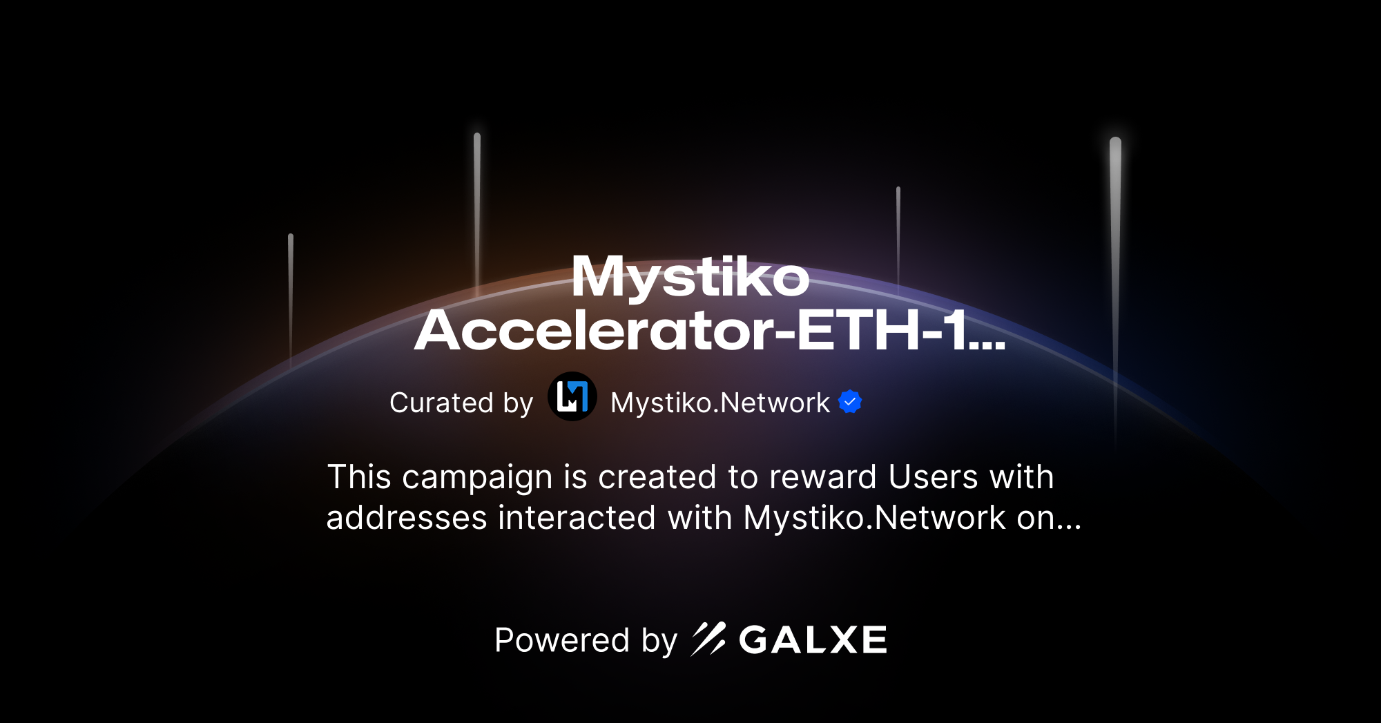 Mystiko Accelerator-ETH-1 Credential | Galxe
