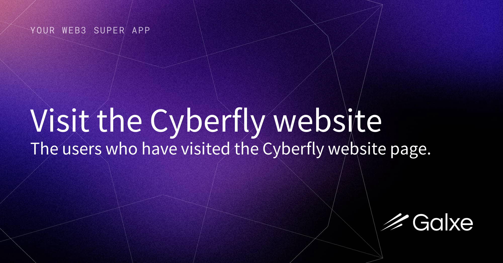 Visit the Cyberfly website Credential | Galxe