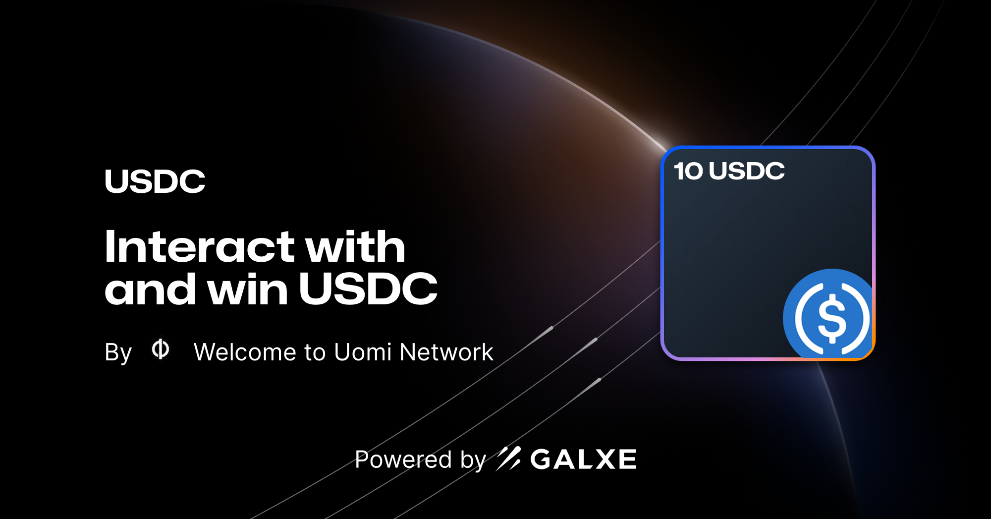Interact with 𝕏 and win USDC by UOMI | Galxe Quest