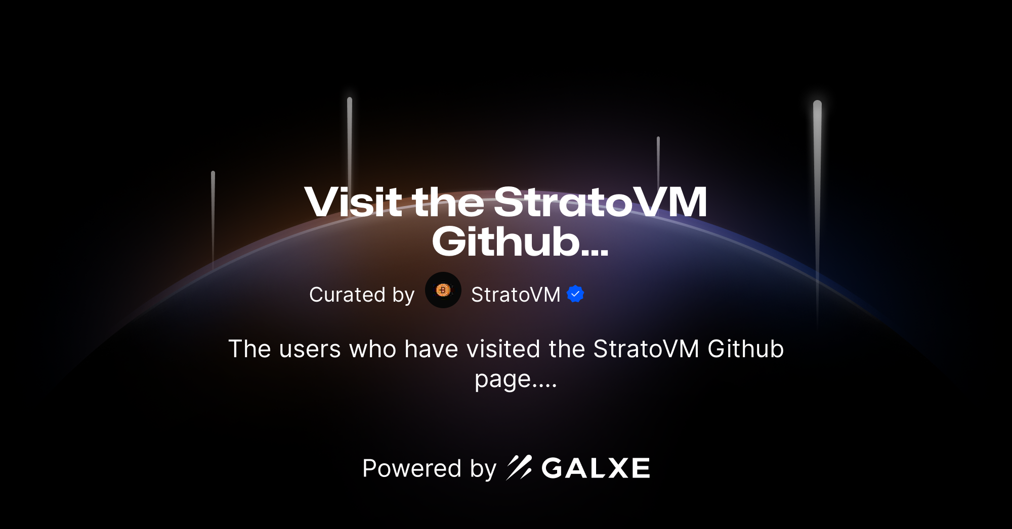 Visit the StratoVM Github Credential | Galxe