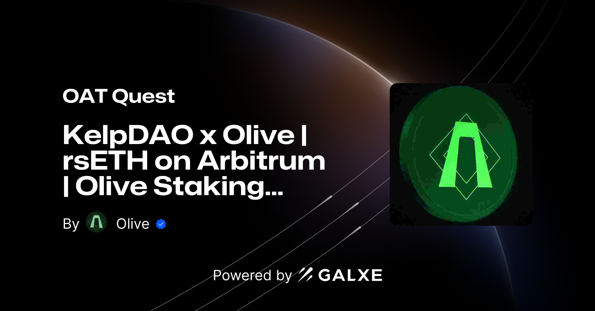 KelpDAO x Olive | rsETH on Arbitrum | Olive Staking Saga by Olive ...