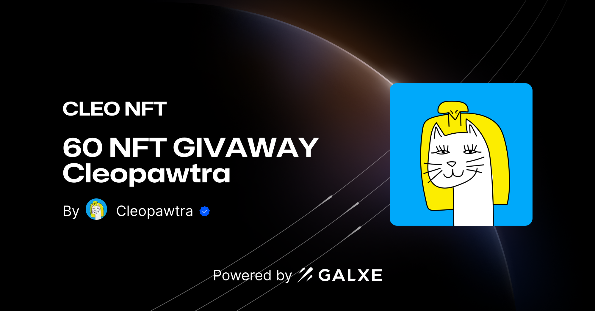 60 NFT GIVAWAY Cleopawtra by Cleopawtra | Galxe Quest