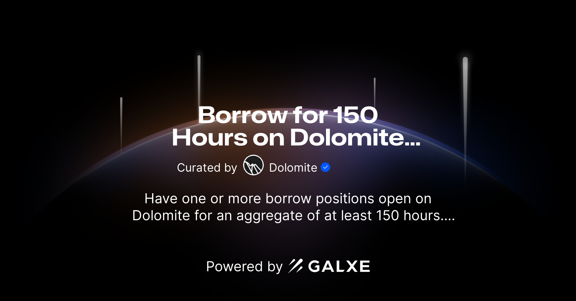 Borrow for 150 Hours on Dolomite Credential | Galxe