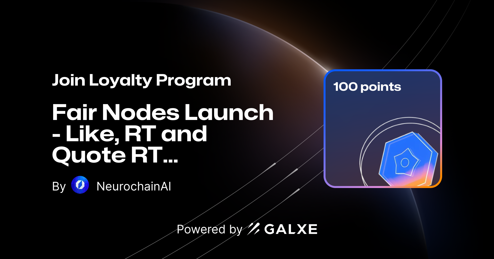Fair Nodes Launch - Like, RT and Quote RT by NeurochainAI | Galxe Quest