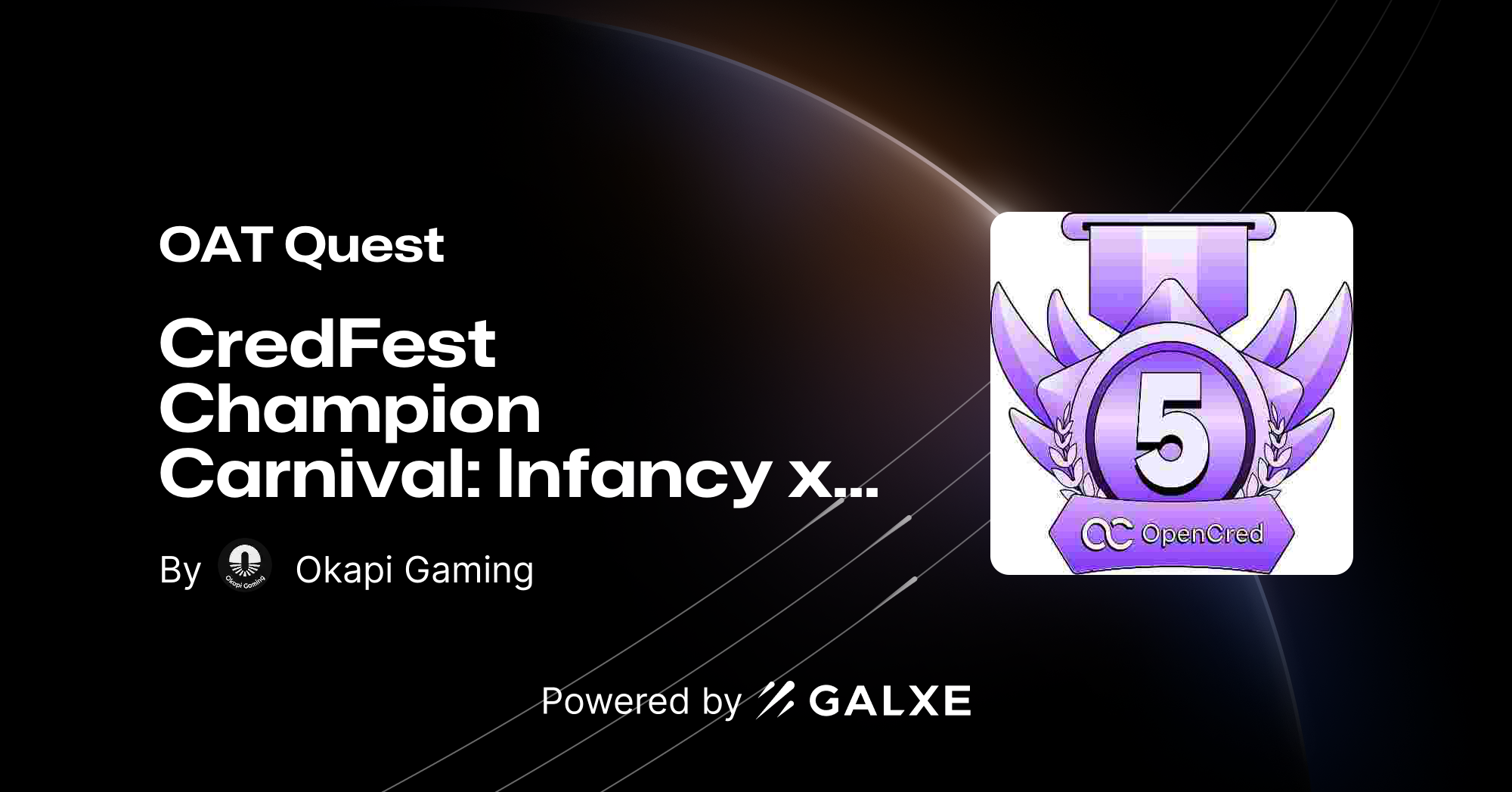 CredFest Champion Carnival: Infancy x Polyflow x Connect3 x MoonBlast x Pea.ai by Okapi Gaming ...