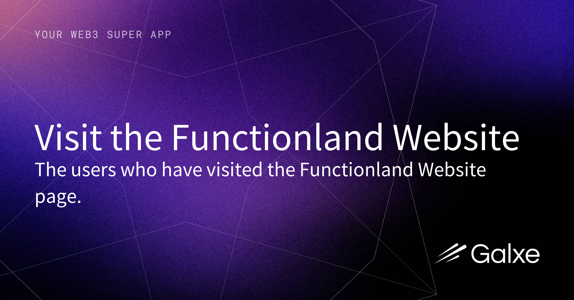 Visit the Functionland Website Credential | Galxe