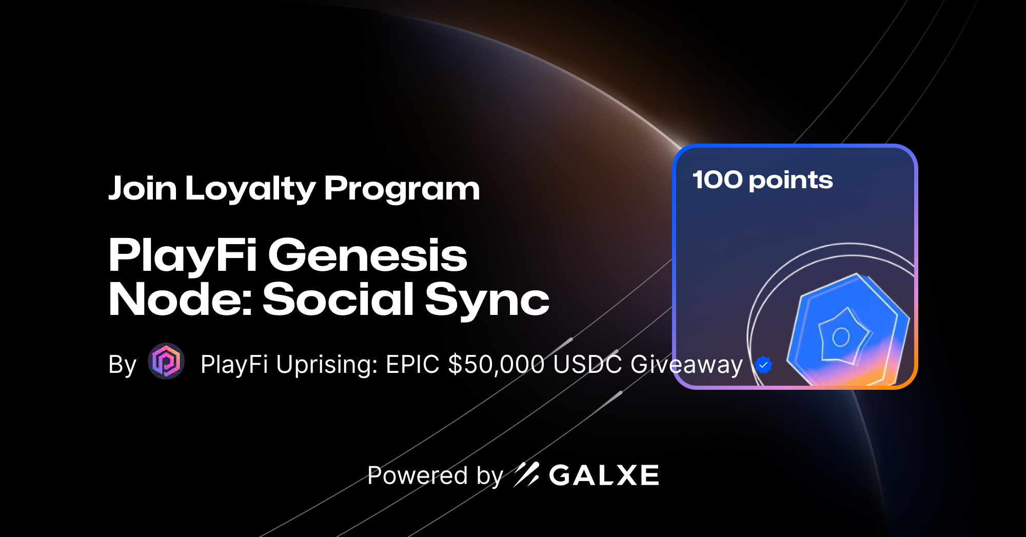 PlayFi Genesis Node: Social Sync by LIFT | Galxe Quest
