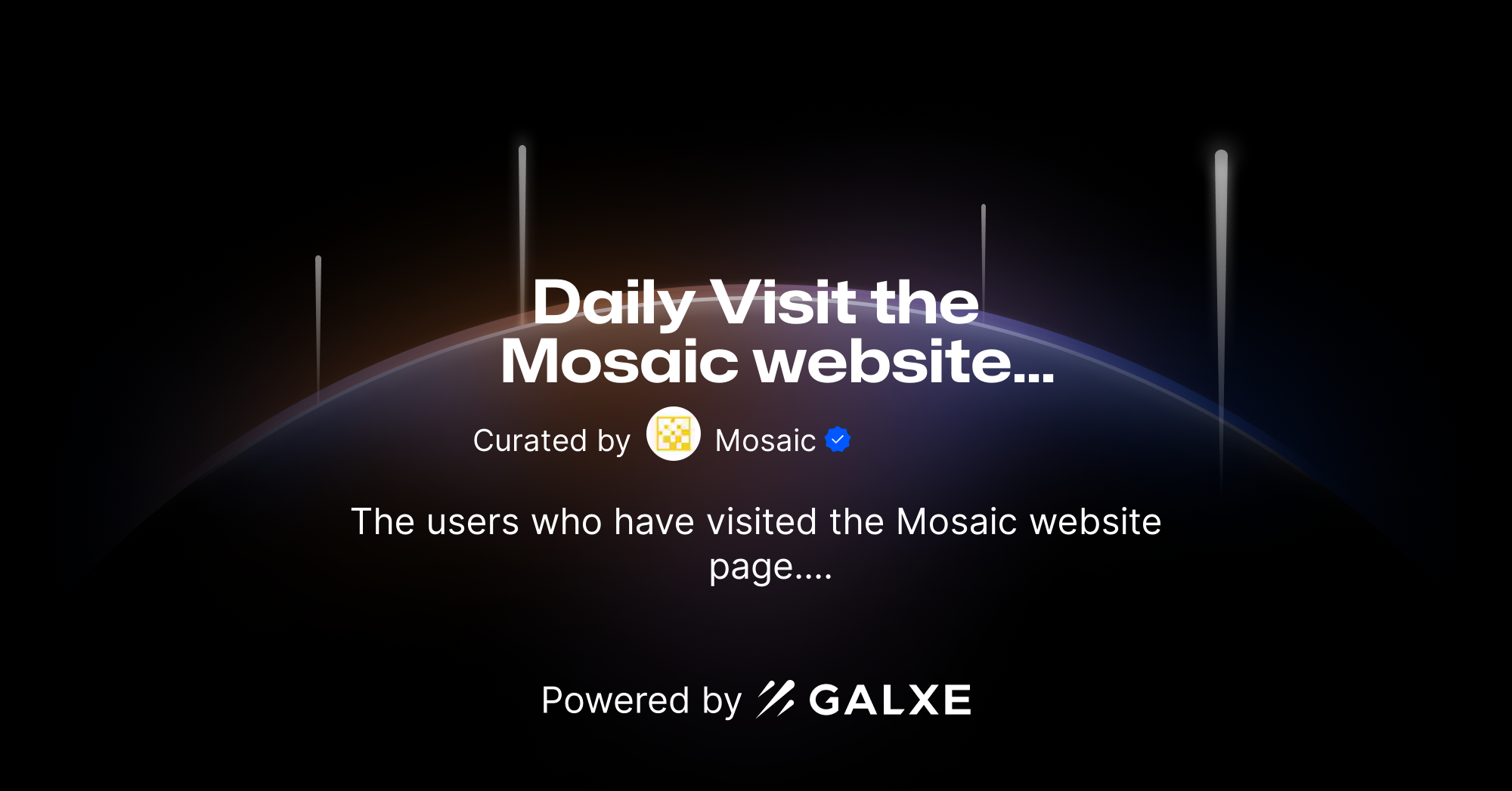 Daily Visit the Mosaic website Credential | Galxe
