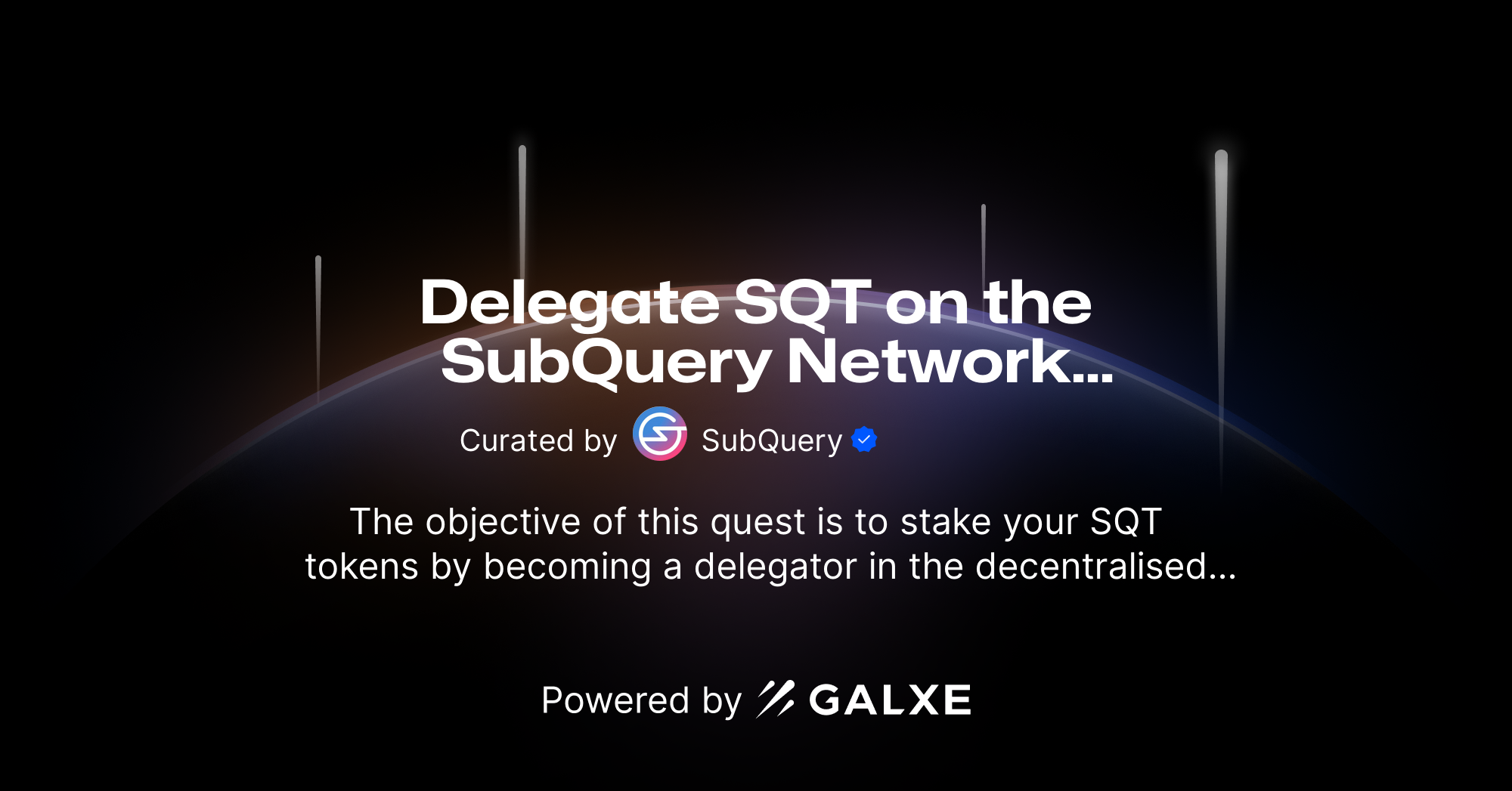 Delegate SQT on the SubQuery Network Credential | Galxe