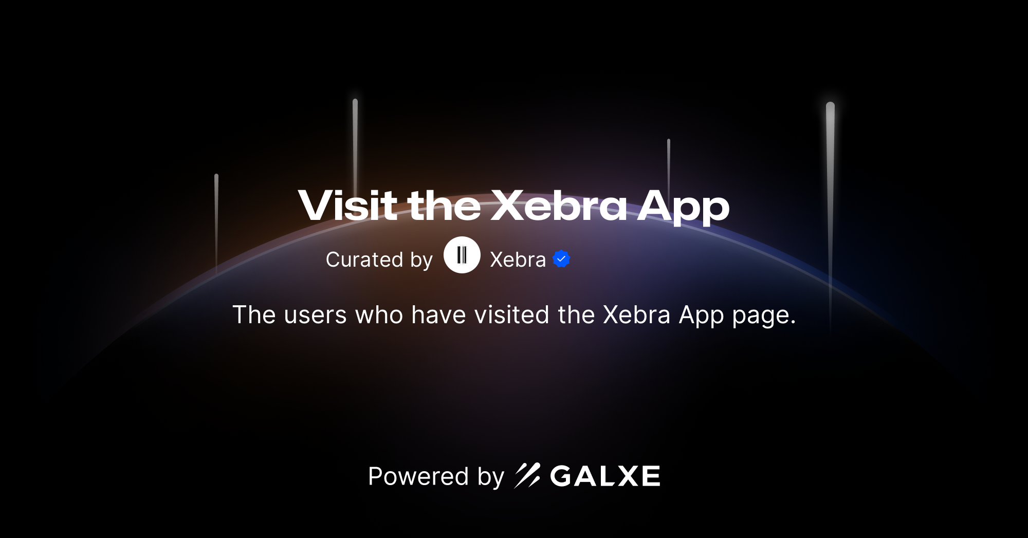 Visit the Xebra App Credential | Galxe