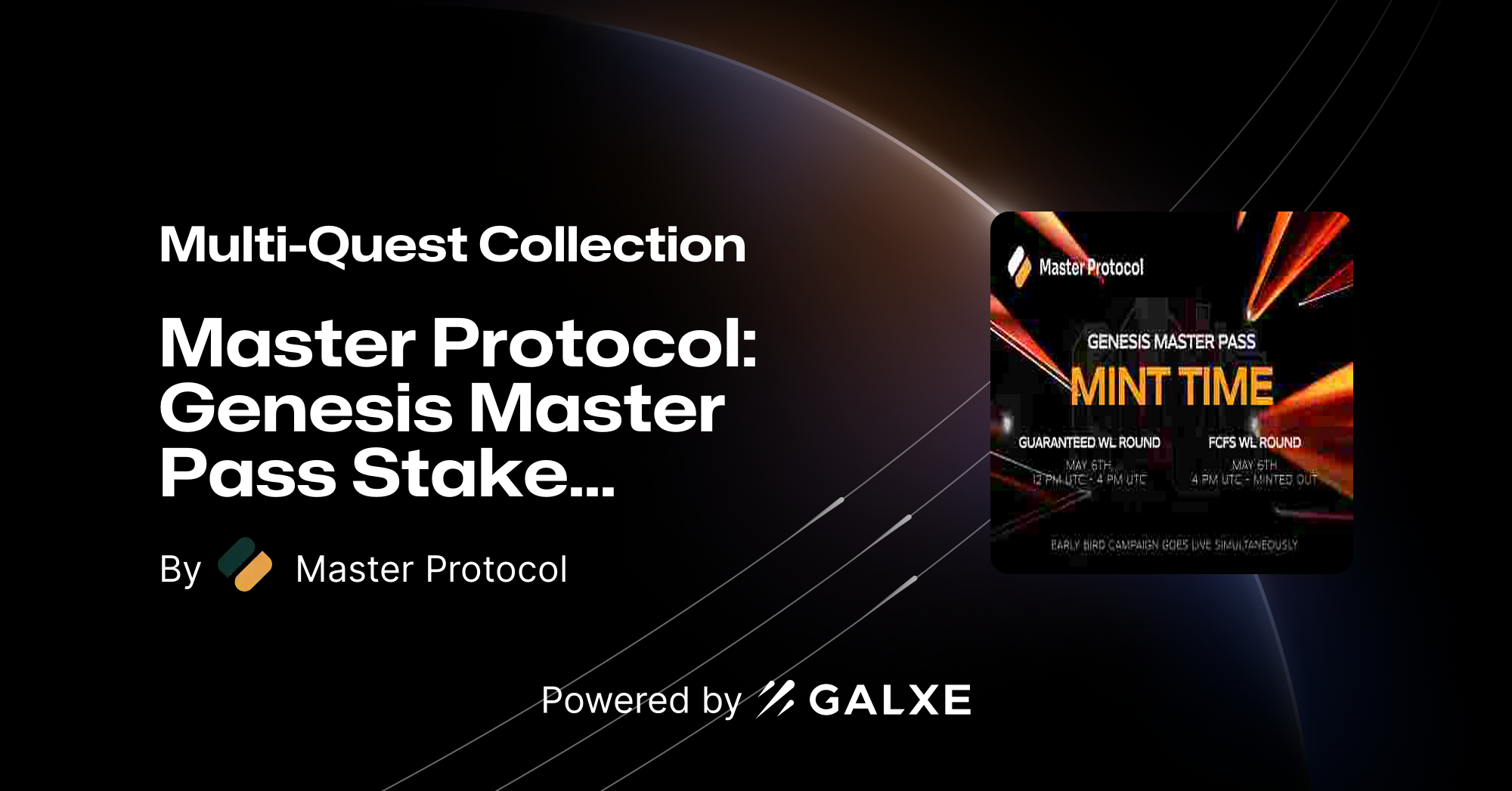Master Protocol: Genesis Master Pass Stake Campaign by Master Protocol | Galxe