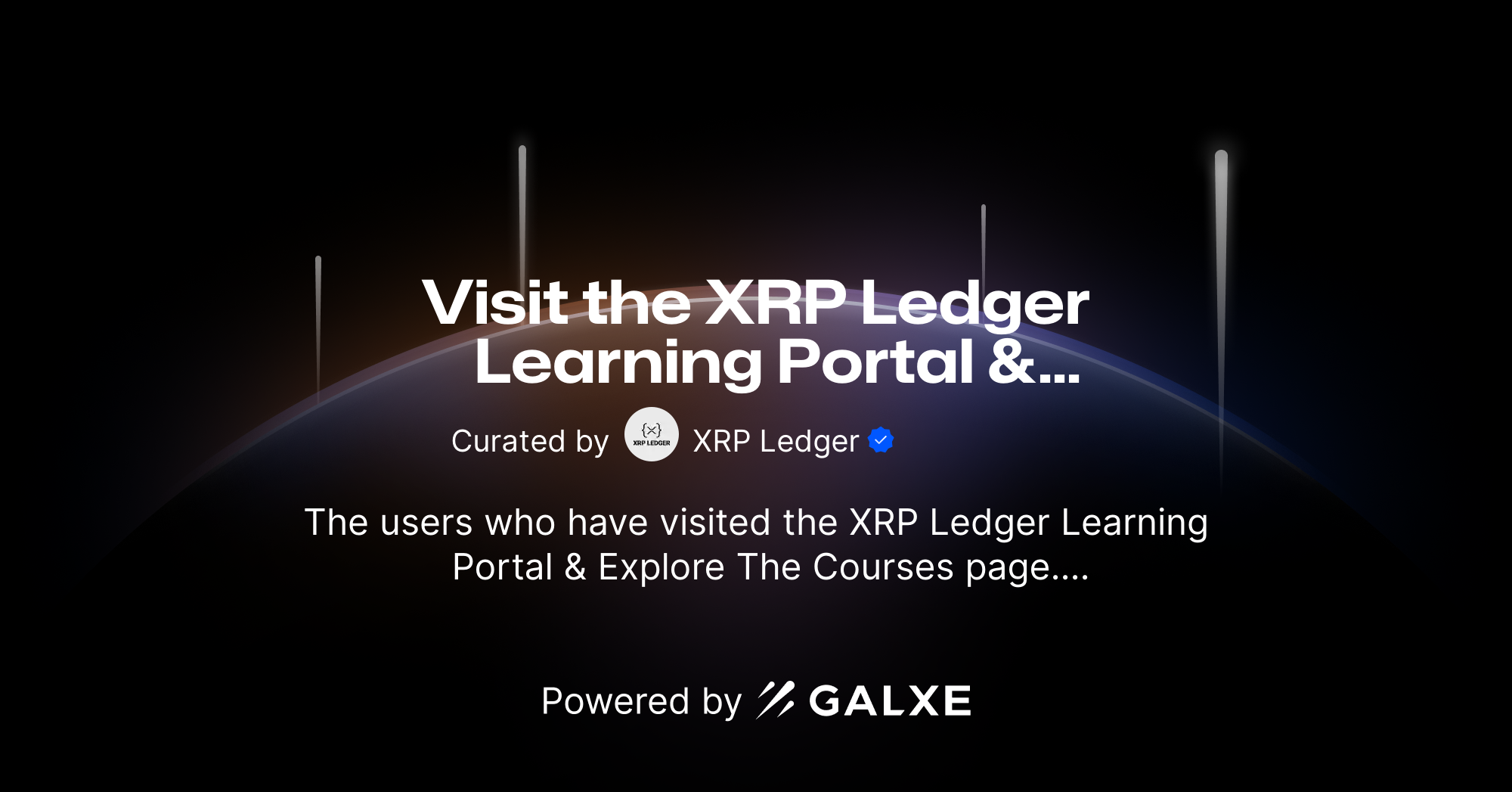 Visit the XRP Ledger Learning Portal & Explore The Courses Credential | Galxe