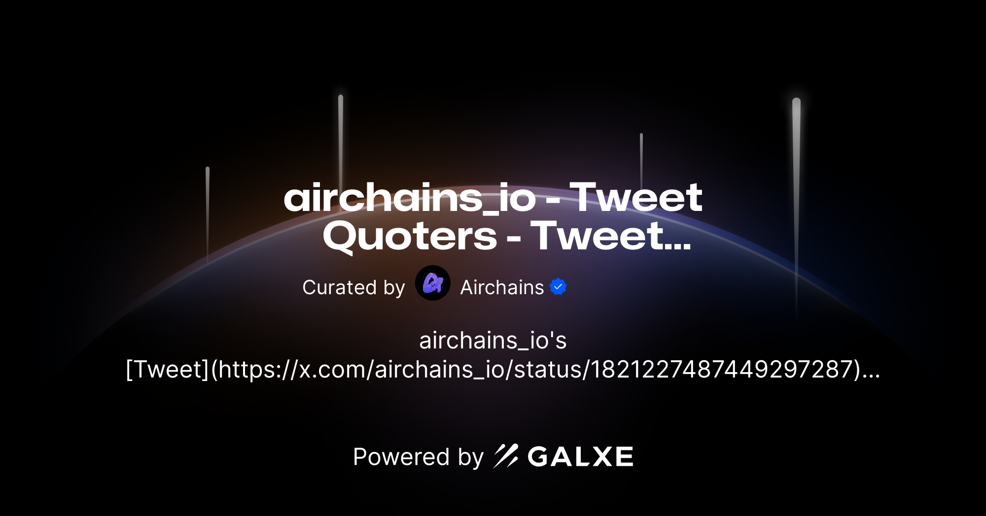 airchains_io - Tweet Quoters - Tweet 1821227487449297287 Credential | Galxe