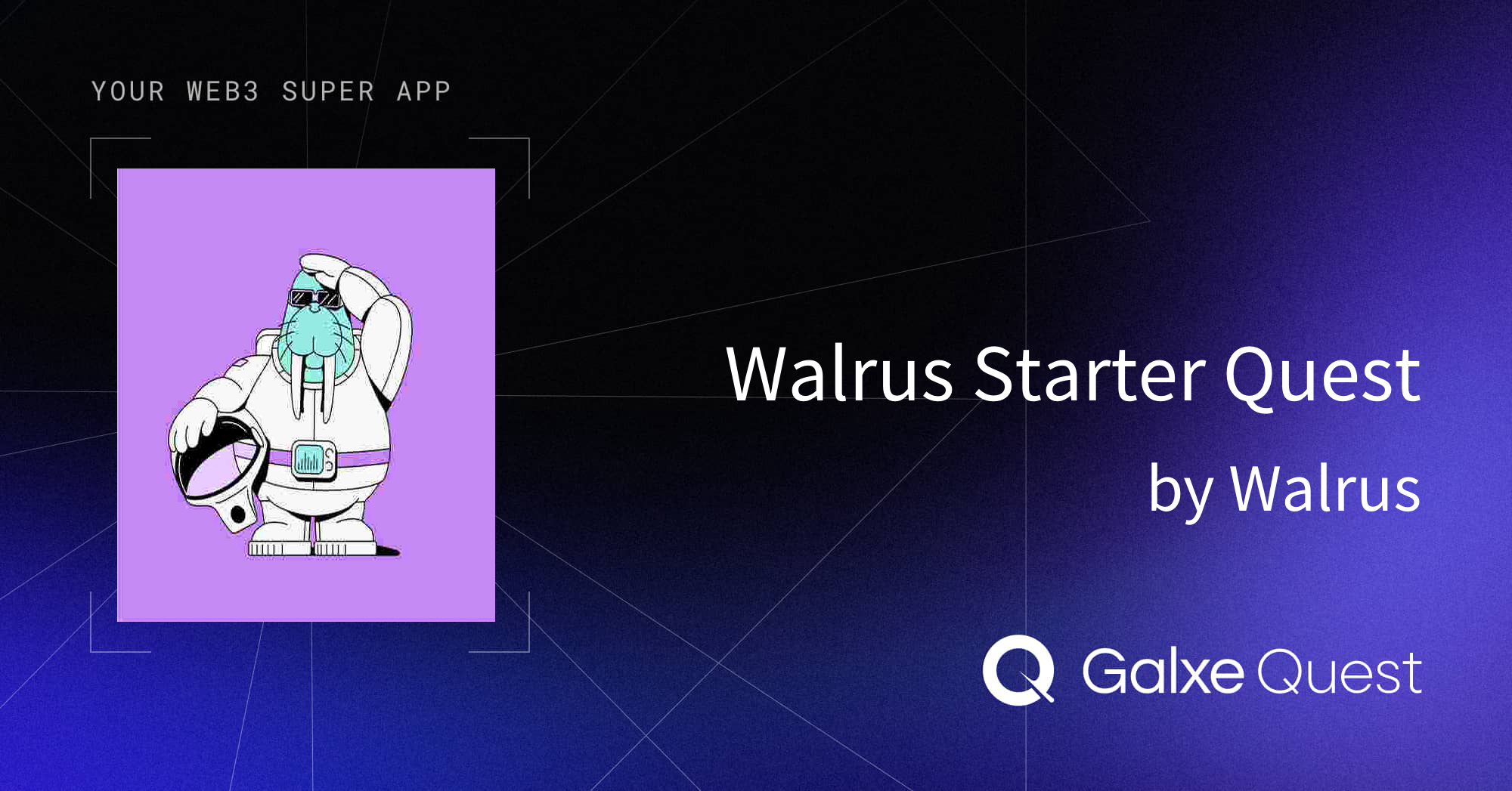 Walrus Starter Quest by Walrus | Galxe Quest