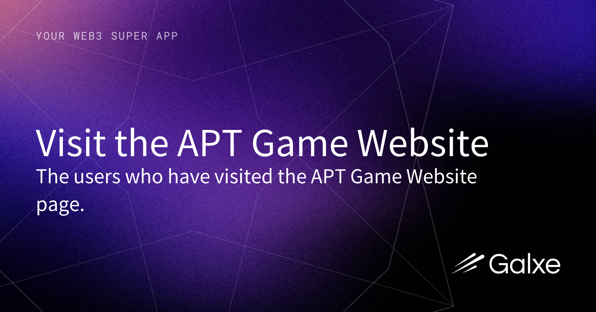 Visit the APT Game Website Credential | Galxe