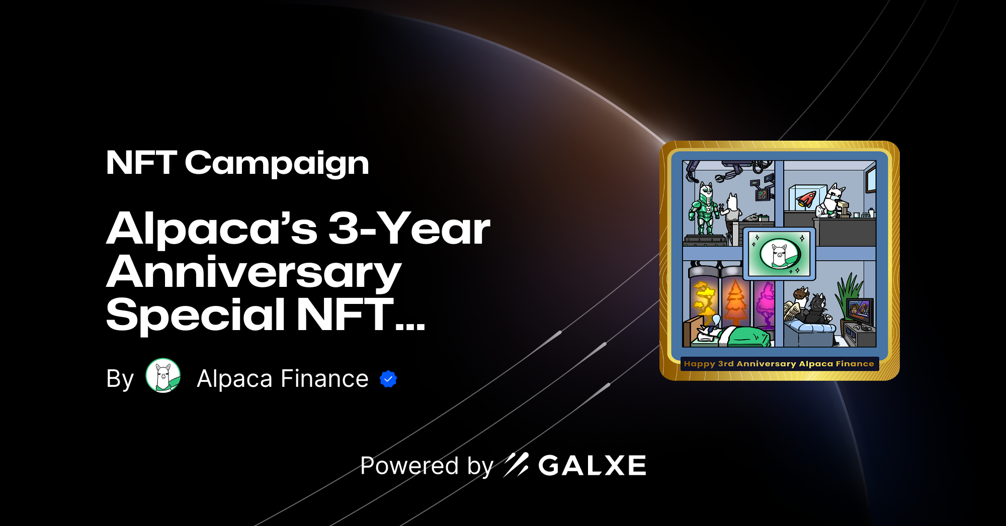 Alpaca’s 3-Year Anniversary Special NFT by Alpaca Finance | Galxe Quest