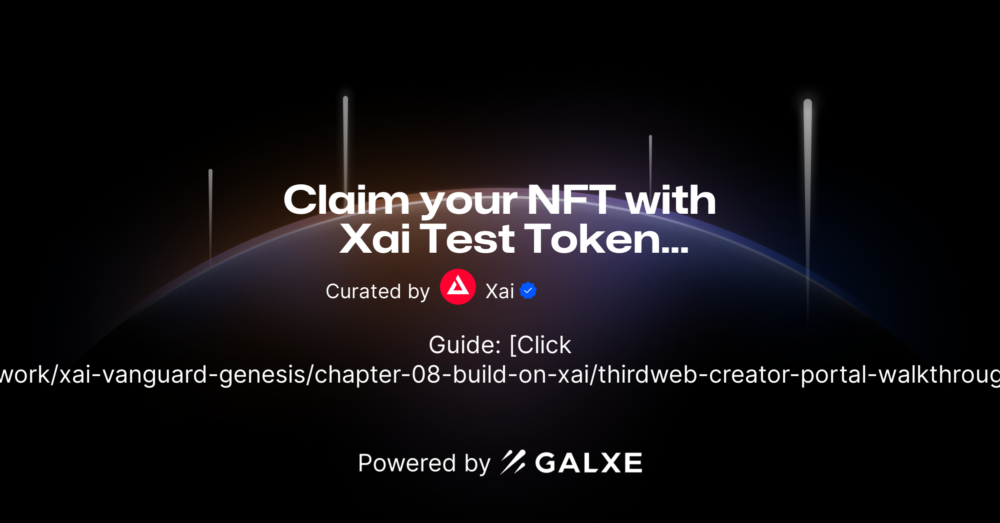 Claim your NFT with Xai Test Token Credential | Galxe