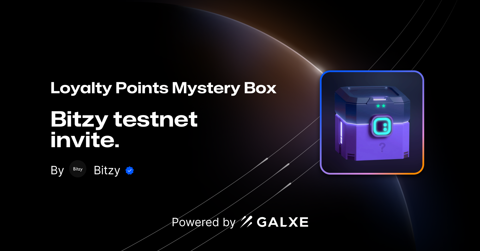 Bitzy testnet invite. by Bitzy | Galxe Quest