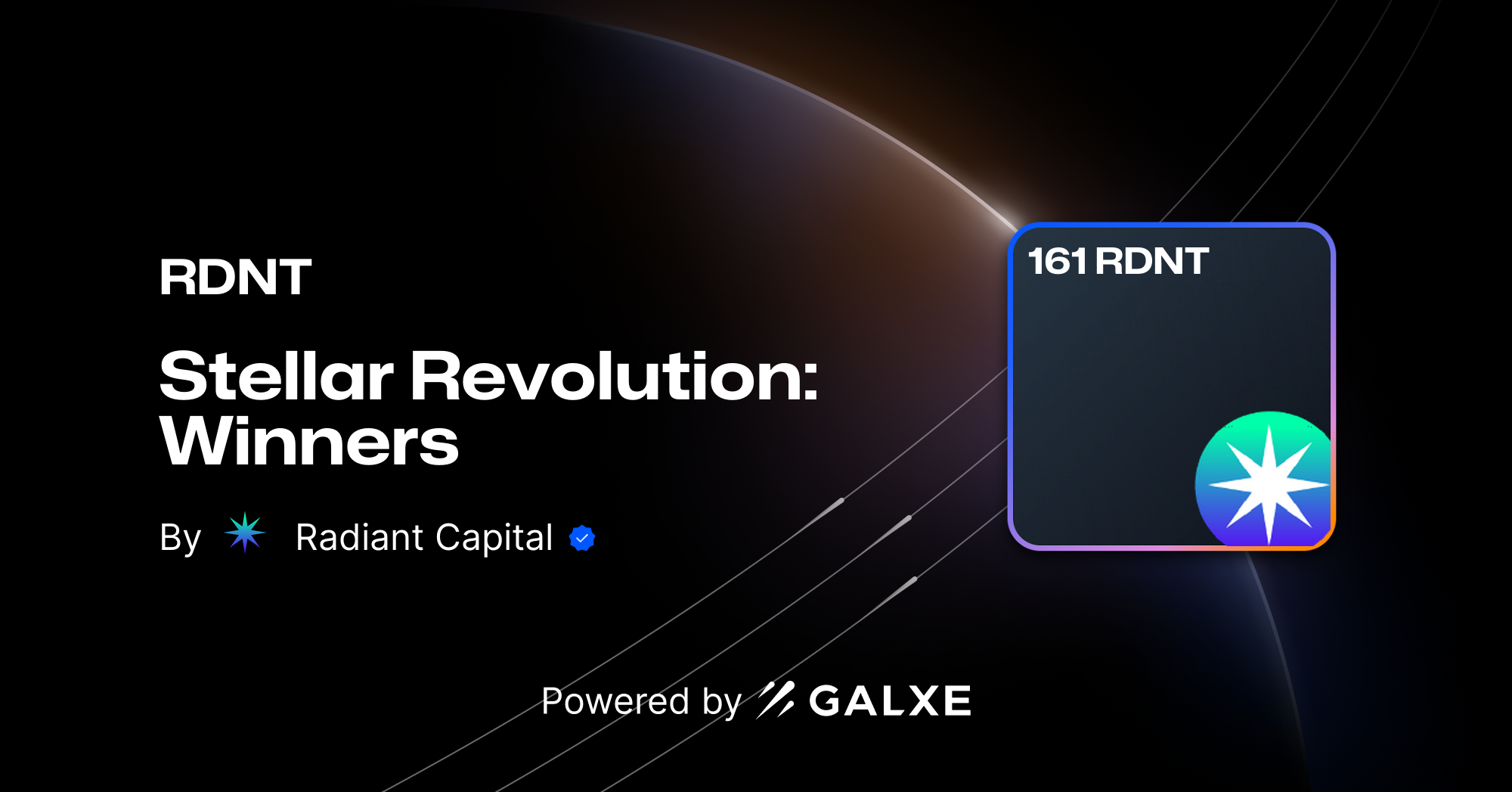 Stellar Revolution: Winners by Radiant Capital | Galxe Quest