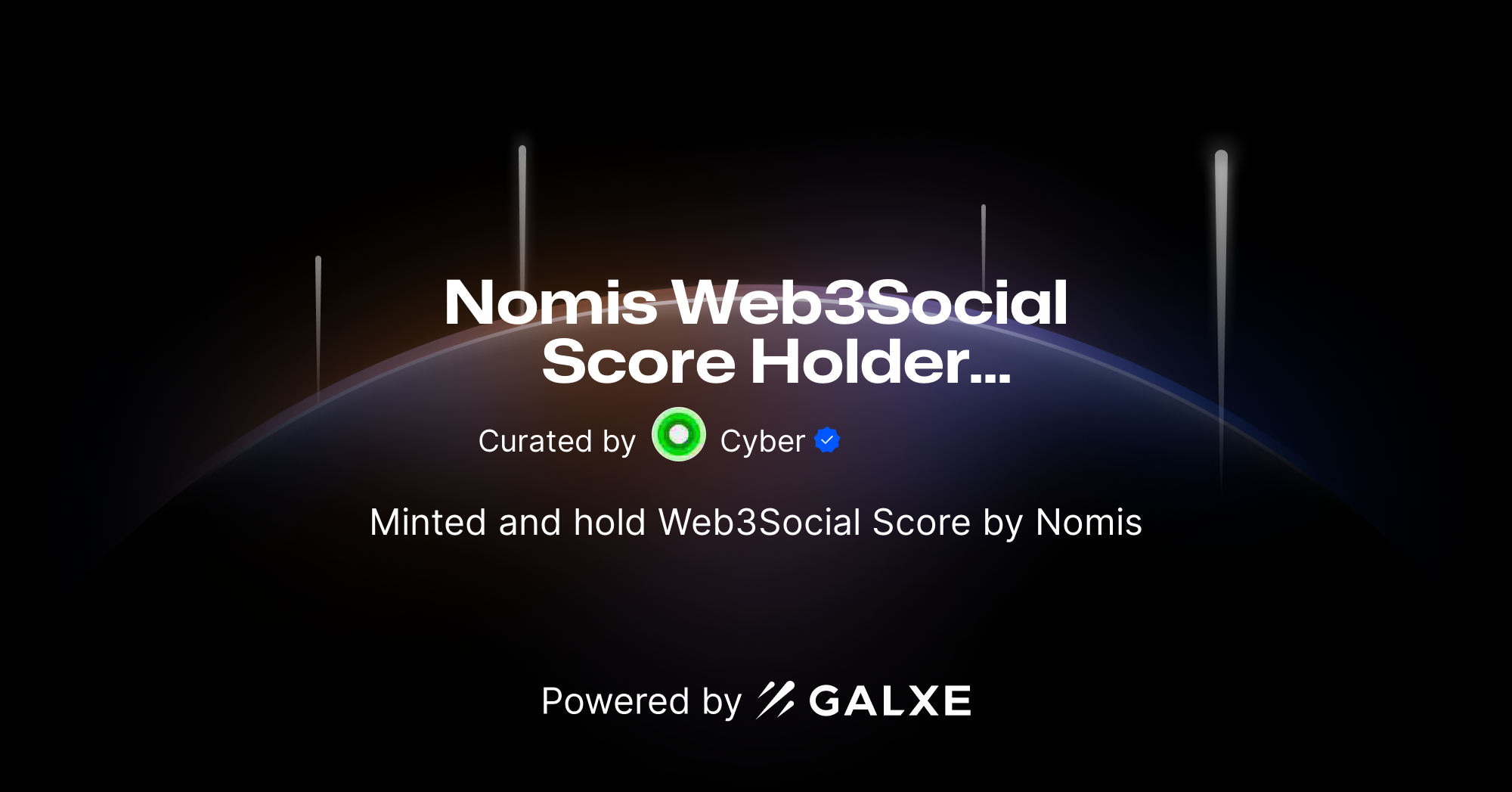 Nomis Web3Social Score Holder Credential | Galxe