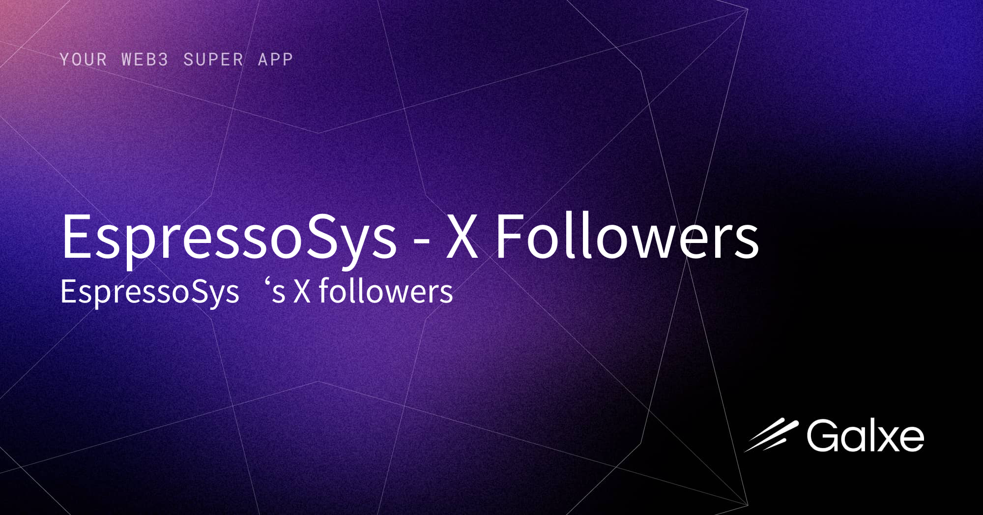 EspressoSys - Twitter Followers Credential | Galxe