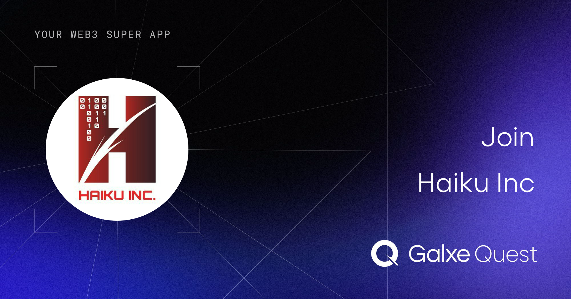 Join Haiku Inc on Galxe Quest