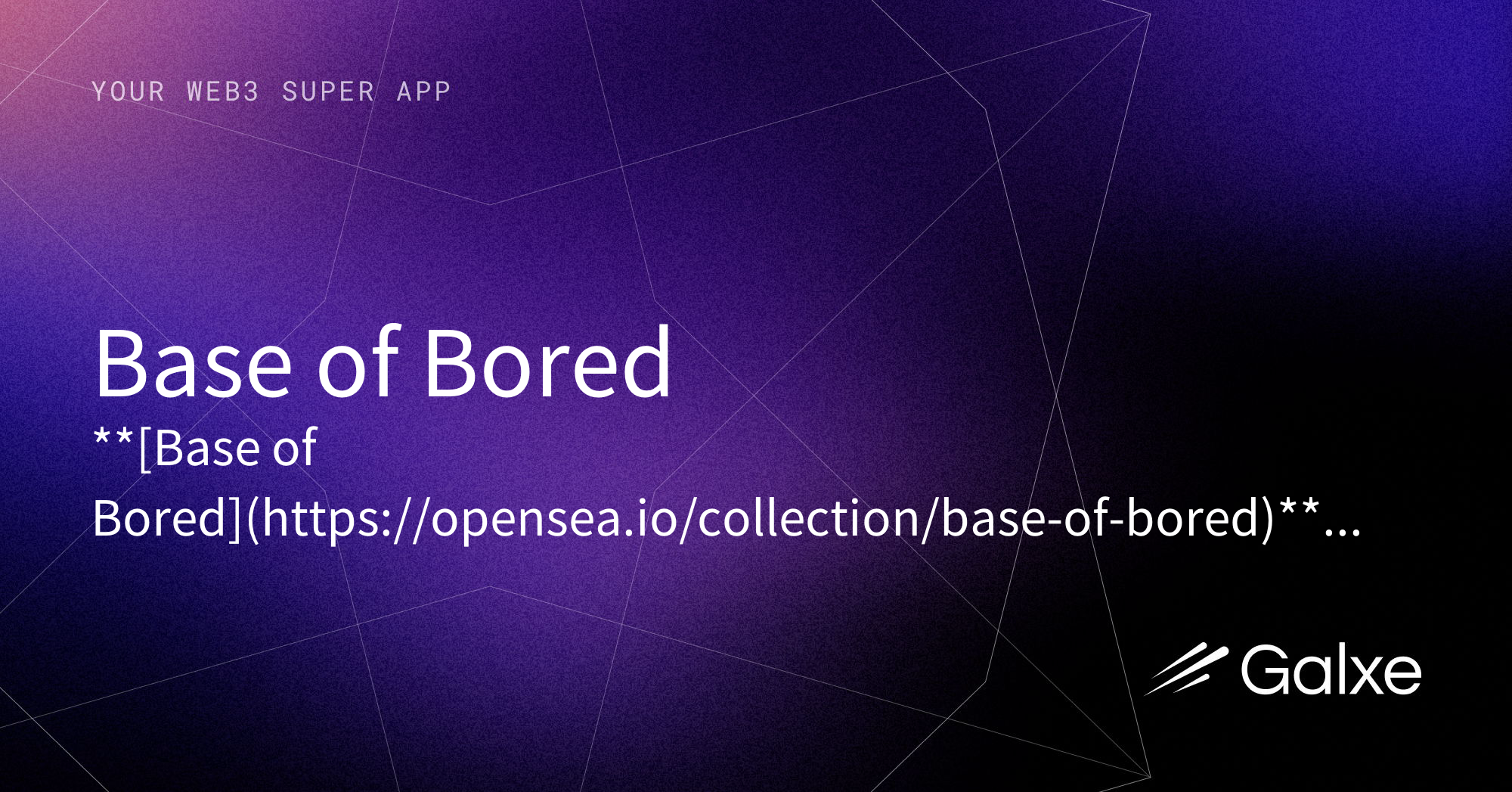 Base of Bored Credential | Galxe
