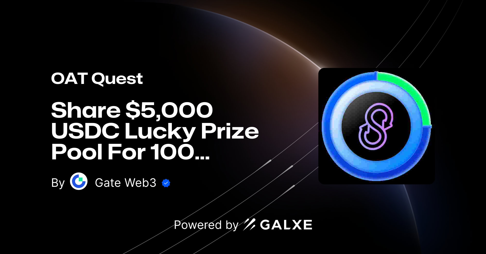Share $5,000 USDC Lucky Prize Pool For 100 Winners by Gate Web3 | Galxe ...
