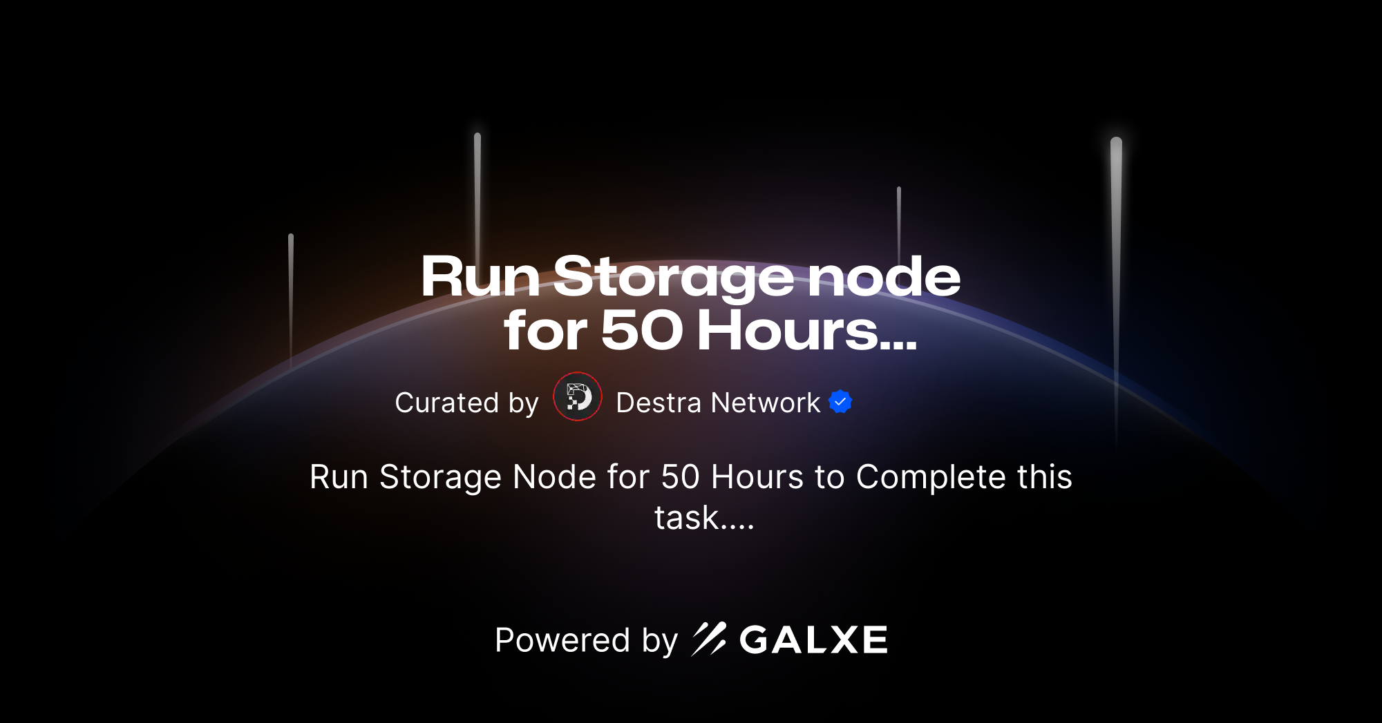 Run Storage node for 50 Hours Credential | Galxe
