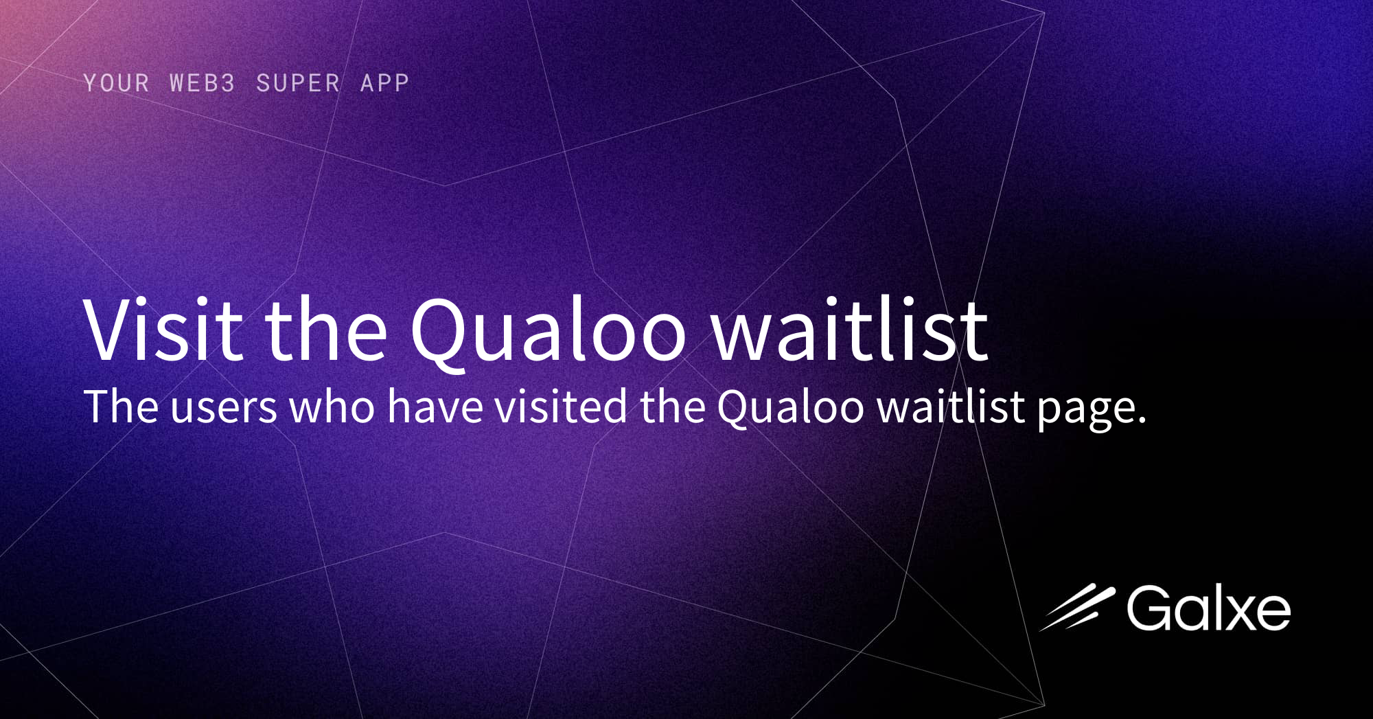 Visit the Qualoo waitlist Credential | Galxe