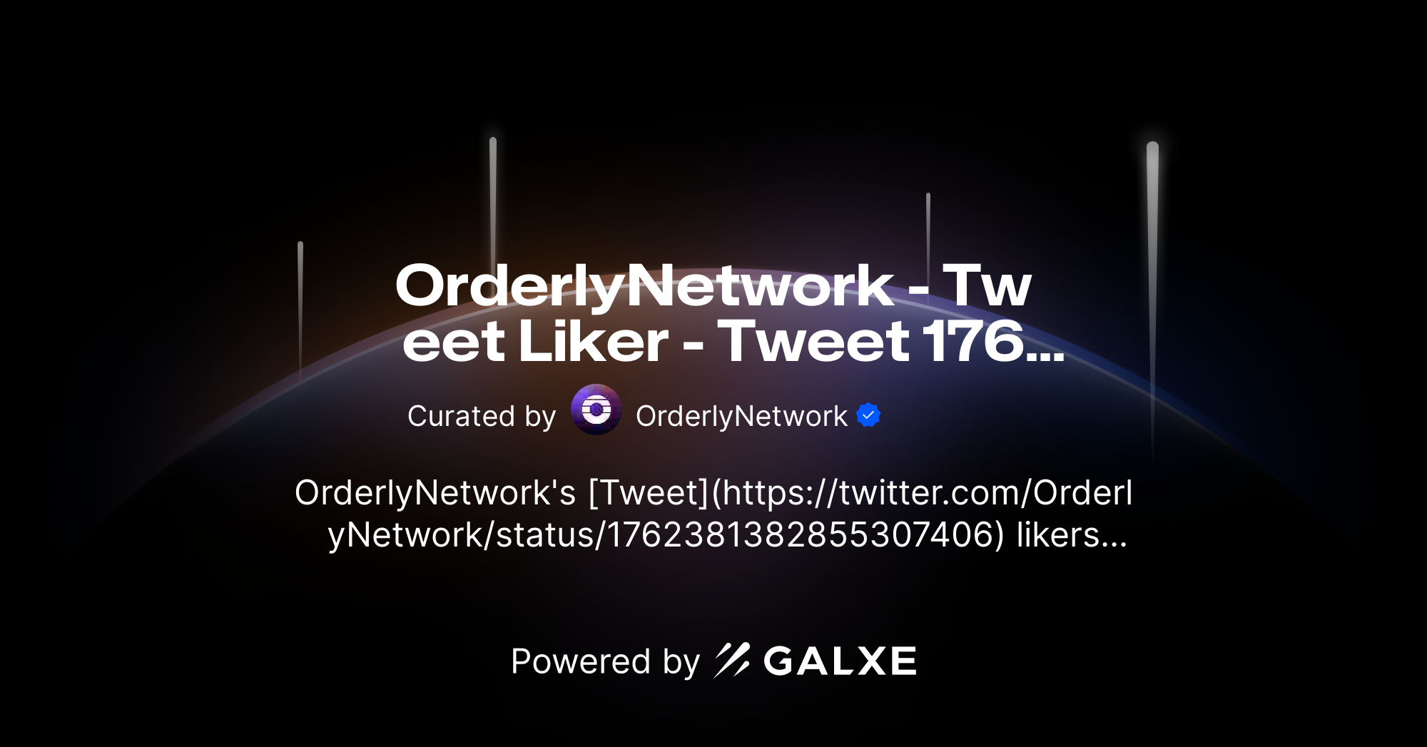 OrderlyNetwork - Tweet Liker - Tweet 1762381382855307406 Credential | Galxe