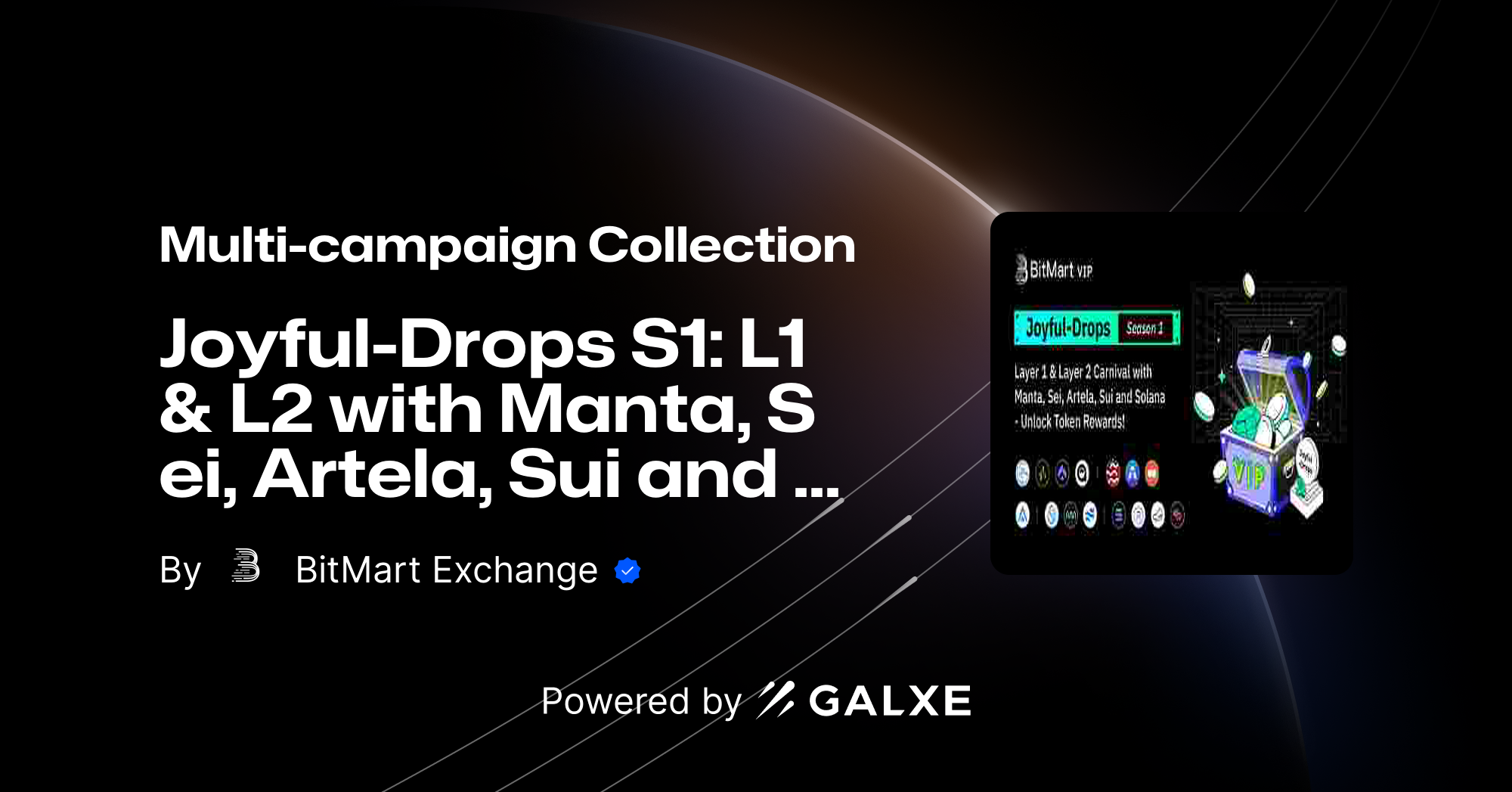 Joyful-Drops S1: L1 & L2 with Manta, Sei, Artela, Sui and Solana to Win Rewards by BitMart ...