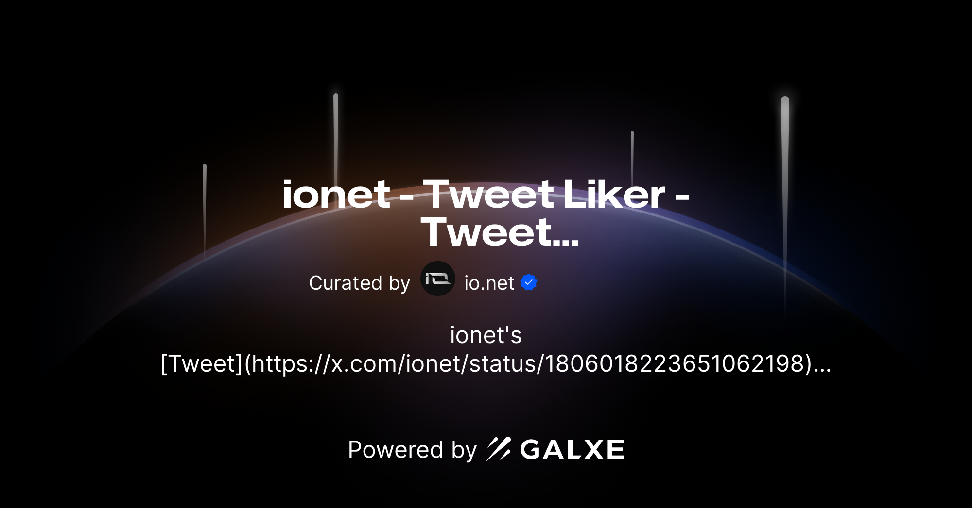 ionet - Tweet Liker - Tweet 1806018223651062198 Credential | Galxe