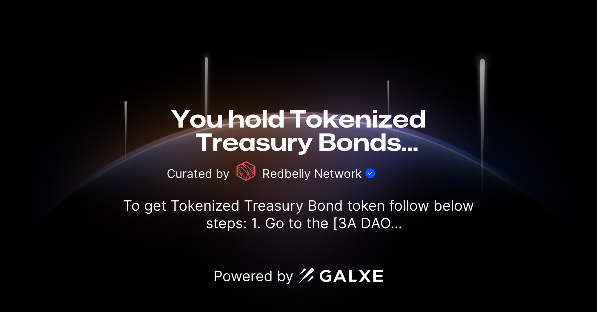 You hold Tokenized Treasury Bonds token Credential | Galxe